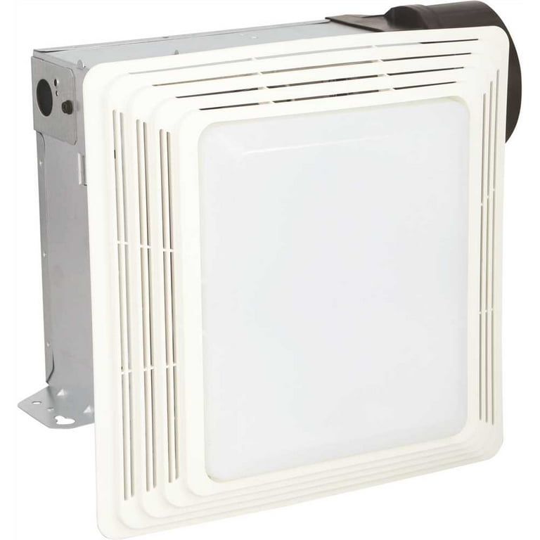 Broan 2 5 Sone 50 Cfm White Bathroom Fan With Light Installation ...