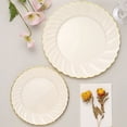 Balsa Circle 10 Ivory 10" Round Disposable Plastic Salad Dinner Plates ...