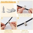 100Sets R-Type Cable Clamp Screw Mounting Cord Fastener Clamp ...