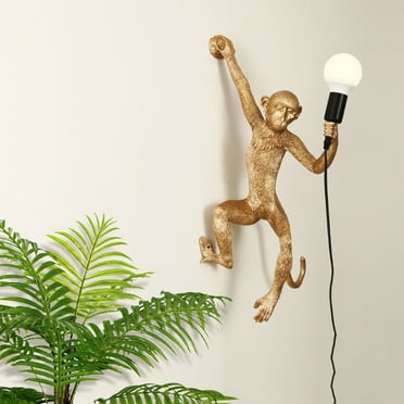 MONIPA Gold Monkey Wall Light Lamp Sconce Fixture Decor - Walmart.com