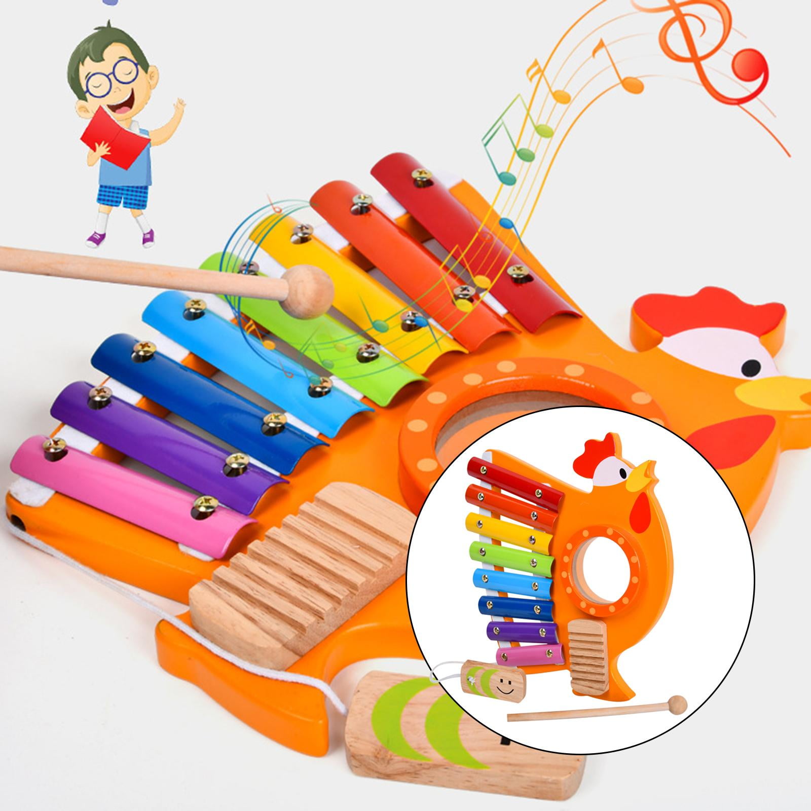 8 Note Xylophone Glockenspiel Mallet Wooden Percussion Rhythm ...