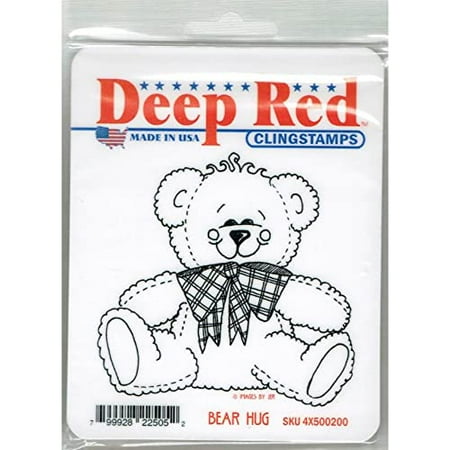 Deep Red Stamps Bear Hug Rubber Stamp 3 x 3inches | Walmart Canada