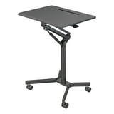"Realspace® 28""W Height Adjustable Office Desk with Wheels, Rolling ...
