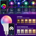 OhhGo Smart Light Bulbs, RGB Color Changing Light Bulbs with Bluetooth ...
