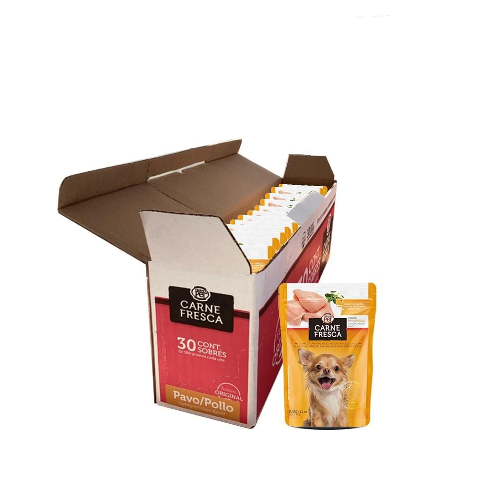 Alimento húmedo para perro Grand Pet Carne Fresca Pavo - Pollo 100 grs ...