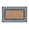 Sunburst Half Moon Tapered Edge Black 24"X36" Large Rubber and Coir Mat ...