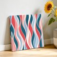 Abstract Stripes Canvas Wall Art for Living Room, Geometric Curves Teal ...