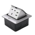 Embedded Desktop Socket With Dual Usb Ports Power Receptacle Countertop Outlet Uk Standard 250v