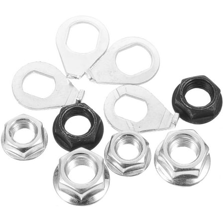 1 Set Bike Nuts Wheel Axle Nut and Safety Hanger Kit Bike Steel Flange ...
