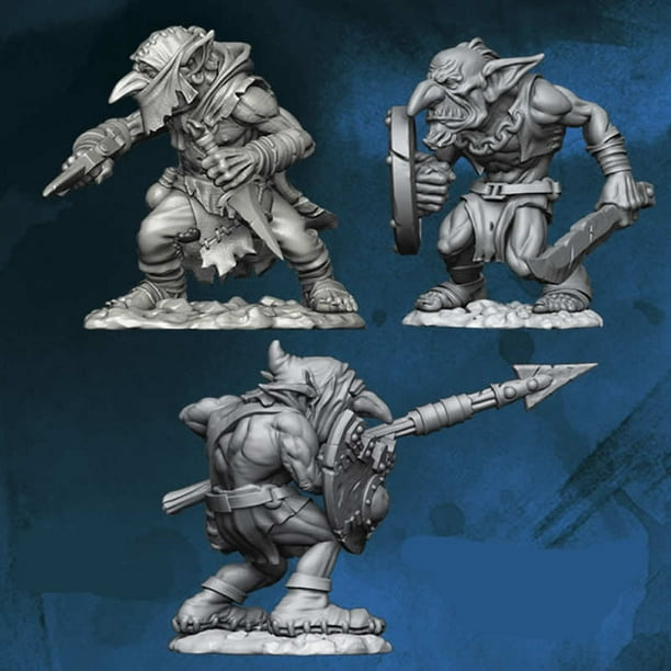 Goblin Warriors 3 Different Goblins Figure Kit 28mm Heroic Scale ...
