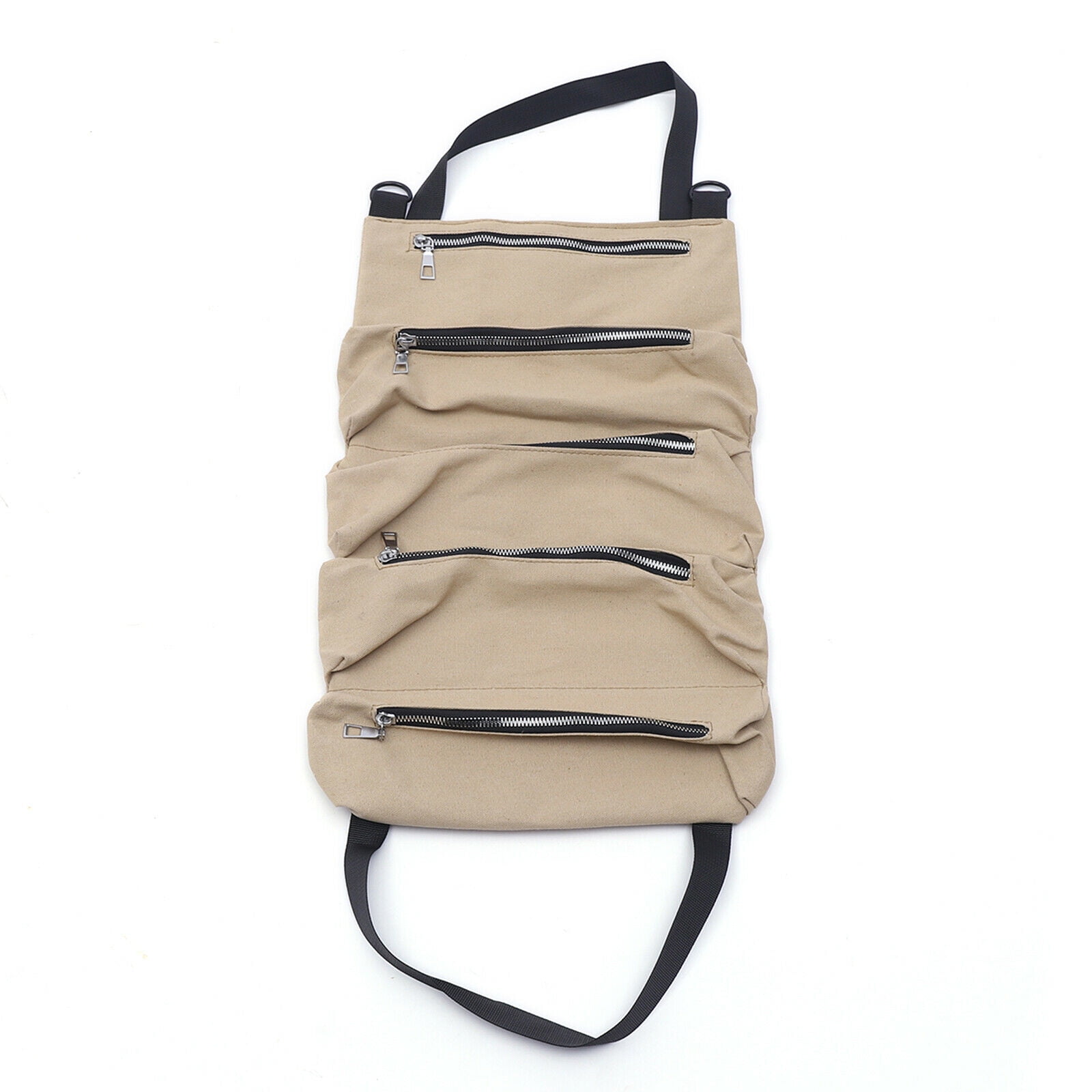 5 Pockets Multi-Purpose Canvas Spanner Wrench Tool Roll Up Storage ...