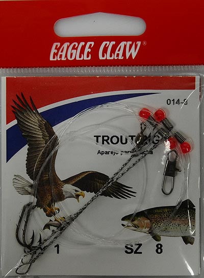 Eagle Claw 014H-8 Trout Rig, Bronze, Size 8 Hook - Walmart.com