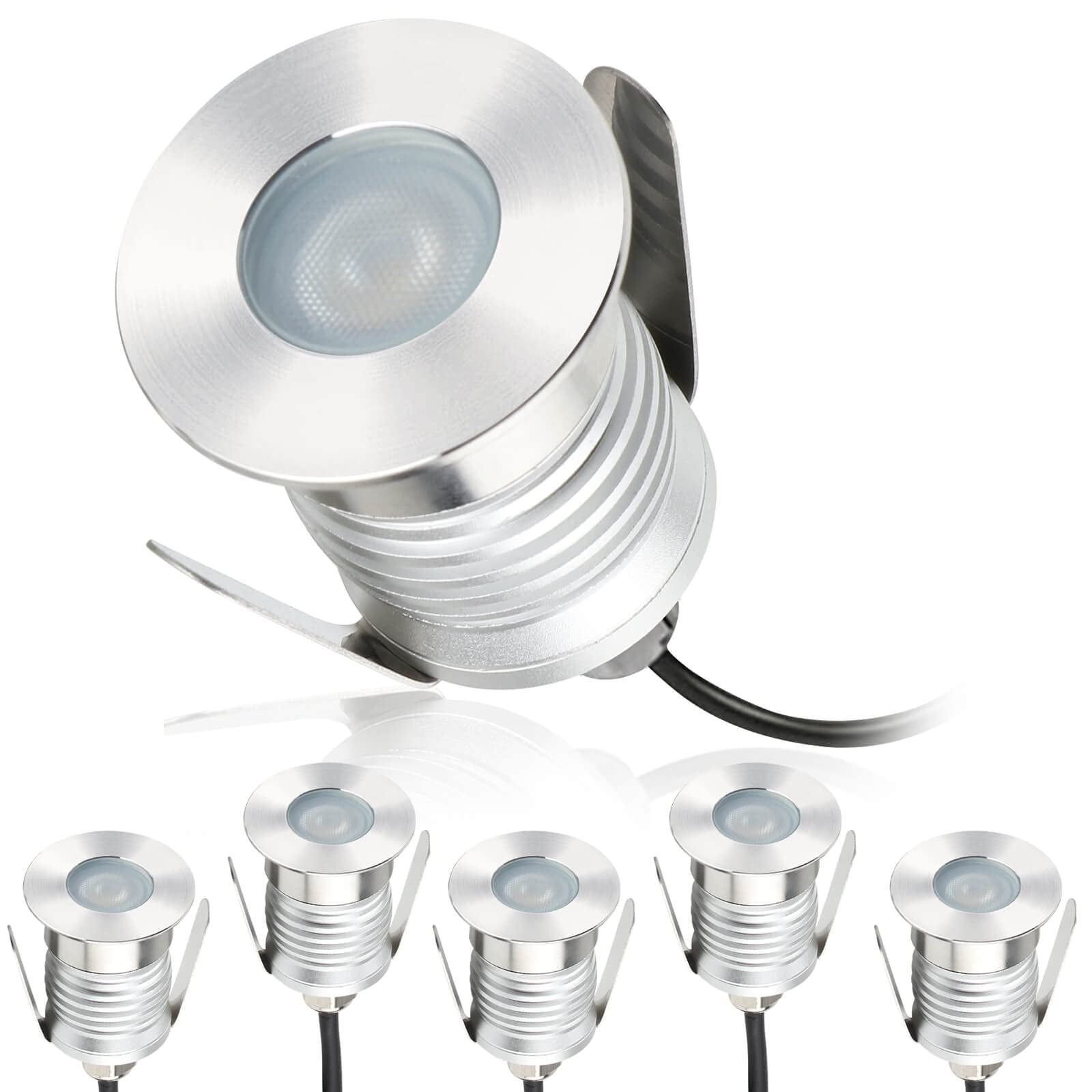 Outdoor Low Voltage Landscape Lights 1W Recessed Led Deck Stair Step ...