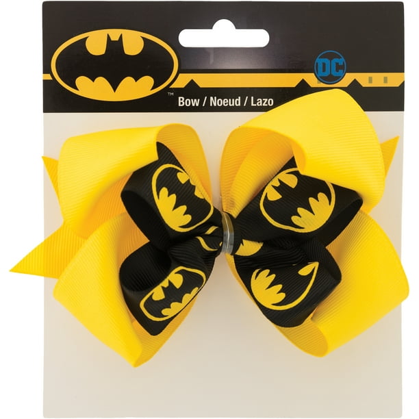 Wrights DC Comics Grosgrain 1" Ribbon Hair Bows-Batman Logo - Walmart.com