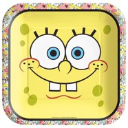 SpongeBob SquarePants Large Paper Plates, 9"x9" (8ct) - Birthday Party ...