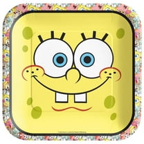 SpongeBob SquarePants Birthday Paper Dessert Plates, 7in, 8ct - Walmart.com