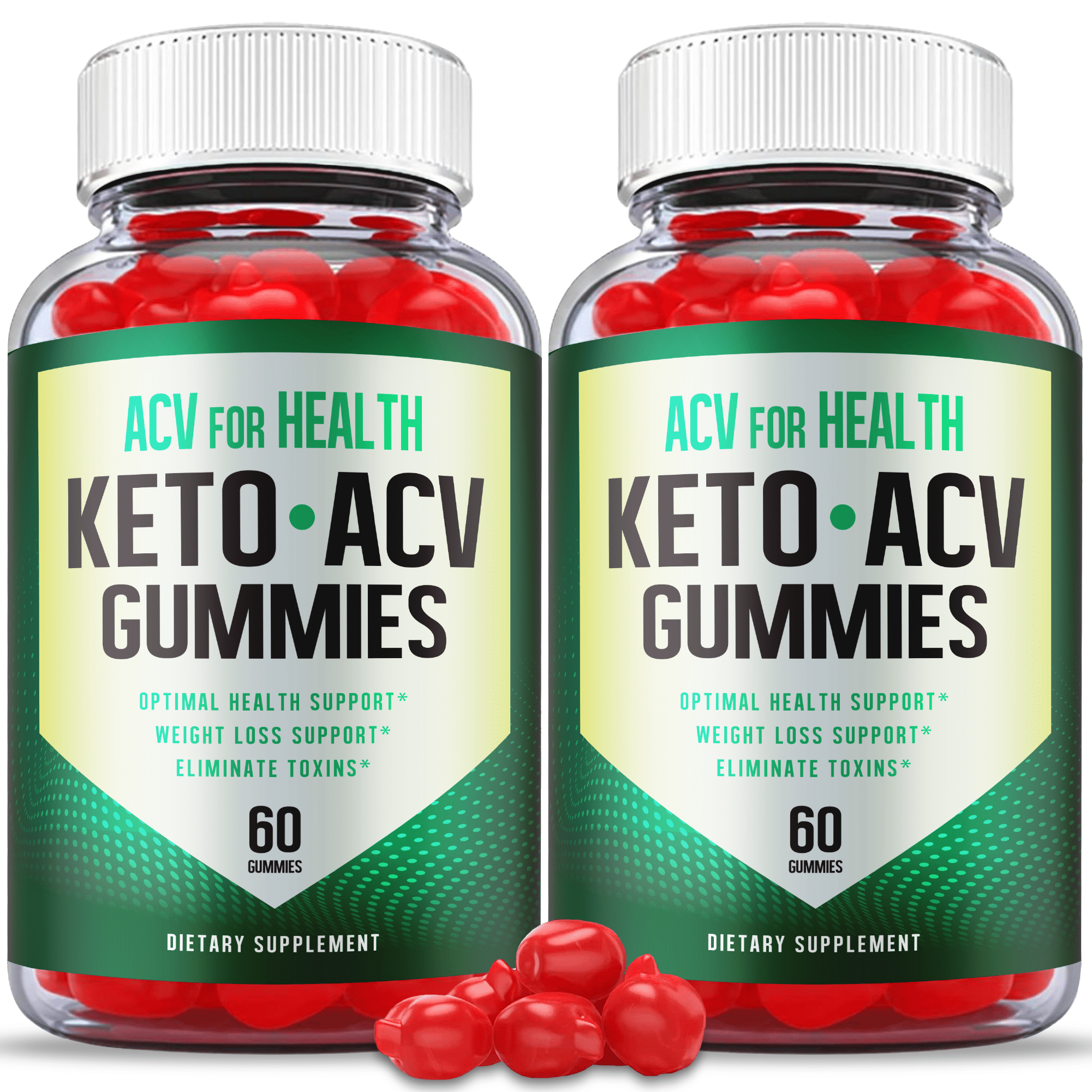 2 Pack Acv For Health Keto Gummies Vegan Apple Cider Vinegar Weight