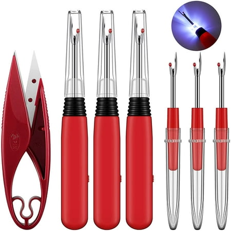 3 Pieces Sewing Seam Ripper with Light Thread Remover Cutter, 3 Pieces ...