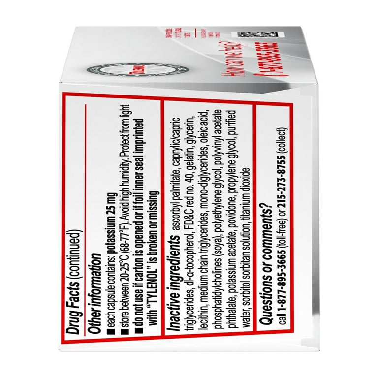 Tylenol Extra Strength Label