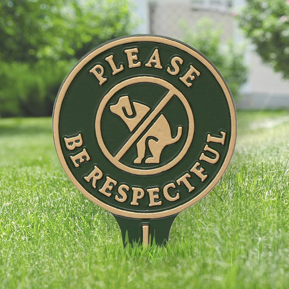 Whitehall Please Be Respectful No Poop Dog Cast Aluminum Yard Sign ... Whitehall Please Be Respectful No Poop Dog Cast Aluminum Yard Sign ...