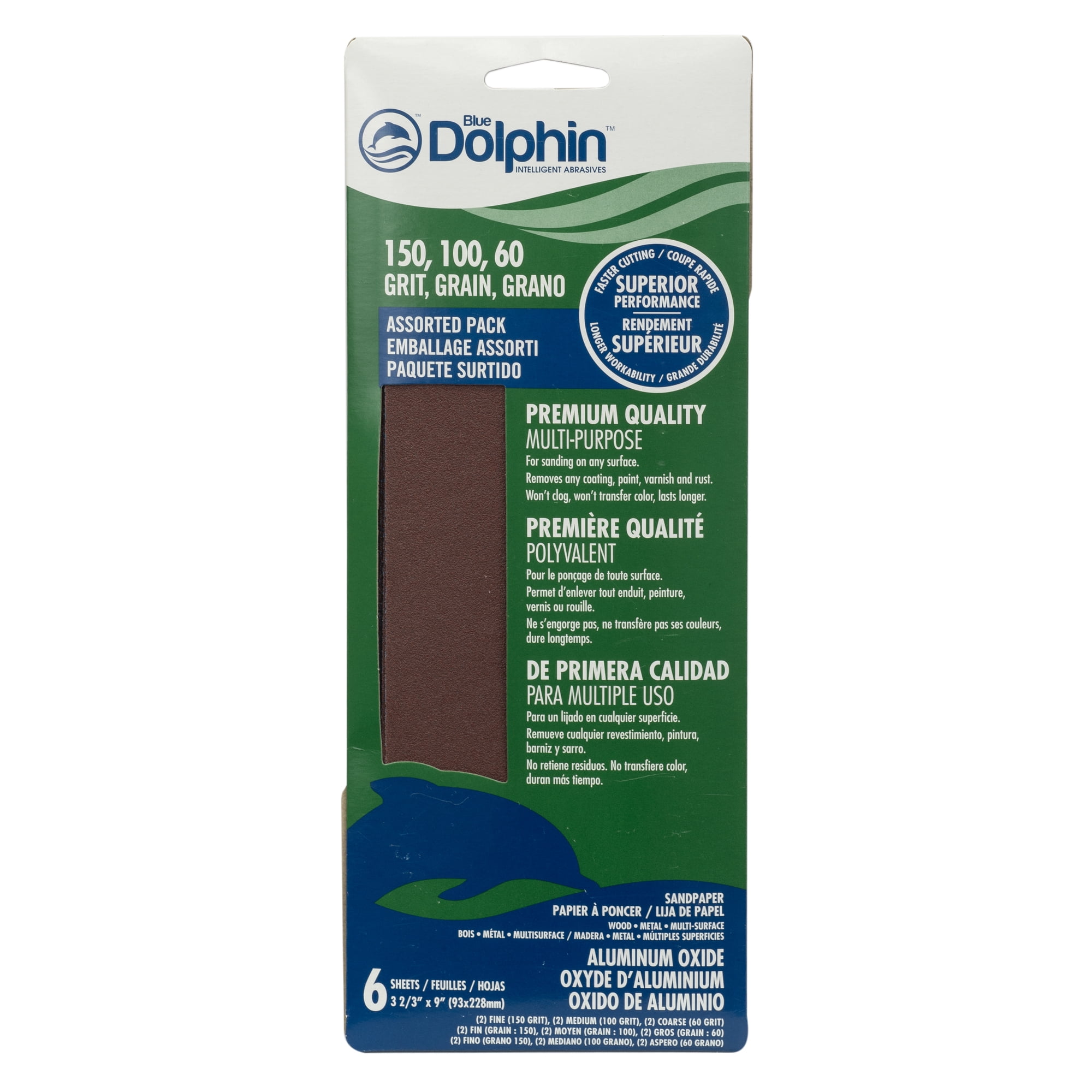 Click here for Blue Dolphin Aluminum-Oxide Sandpaper Assorted Gri... prices