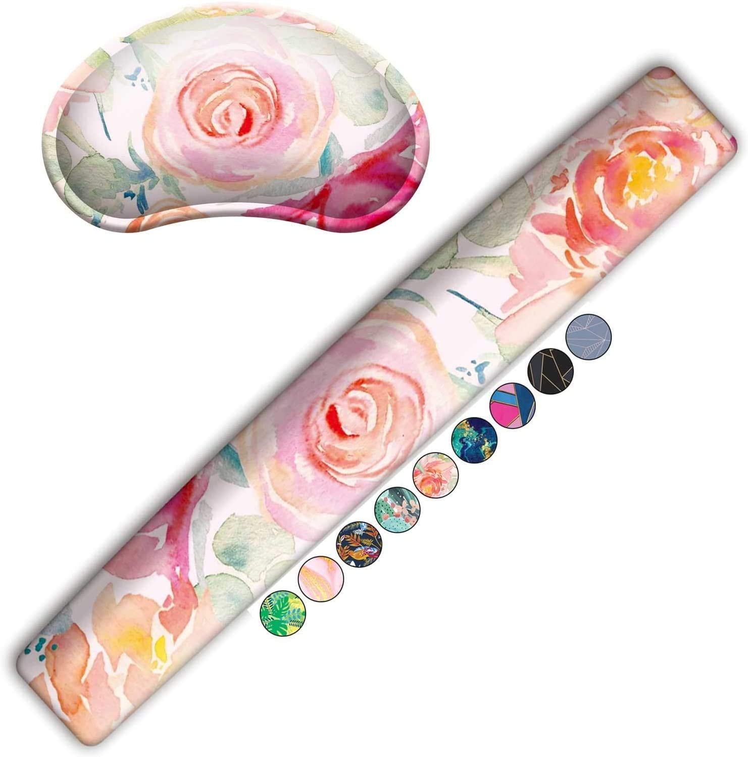 French Koko Computer Keyboards and Mice Wrist Rest Support Pink Flower ...