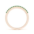 2wist Designs 18K Rose Gold Plated Half Eternity Band Emerald Baguette ...