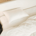 FluffCo White Down Alternative Pillow, 300 Thread Count, 100% Cotton ...