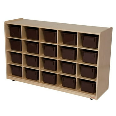 Wood Designs Letter Storage Unit 12 Compartment Cubby with Trays ...