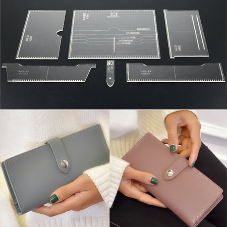 6Pcs Clear Acrylic Wallet Template Hand Craft Set for DIY Making, DIY ...