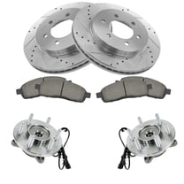 TRQ Front and Rear Performance Brake Pad & Rotor Kit Brake Pads Brake ...