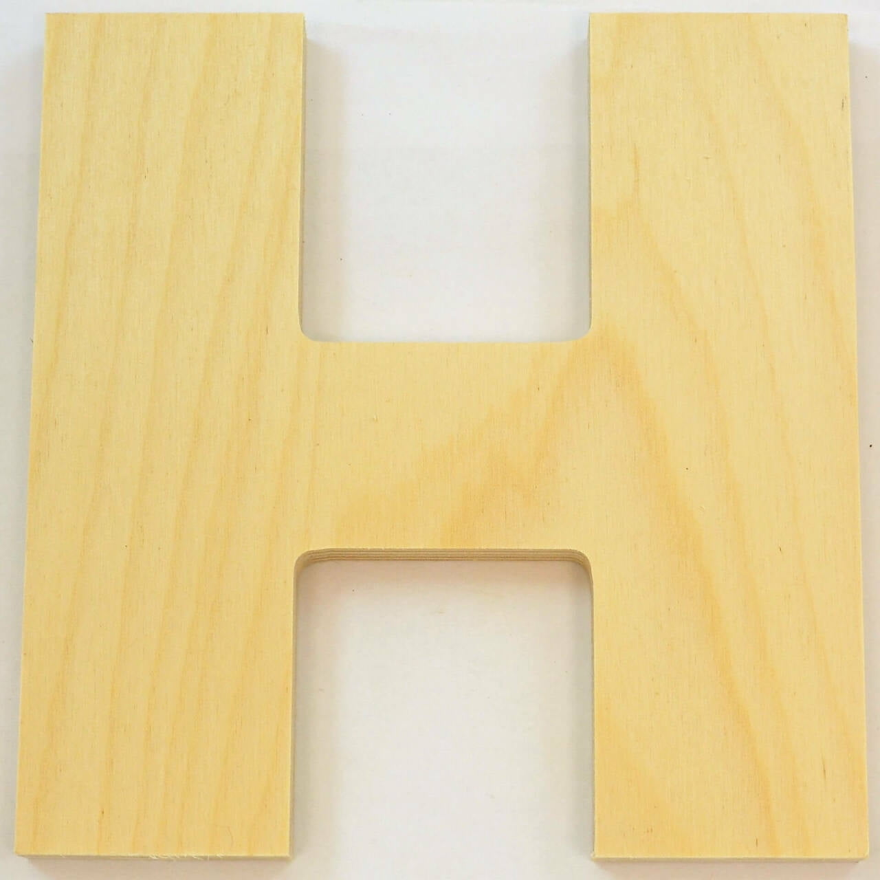 Package of 1, 10 Inch X 3/4" Thickness Baltic Birch Wood Letter H in ...