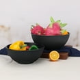 Mainstays Black 4-Piece Recycled Plastic Serve Bowl Set with Ribbed ...