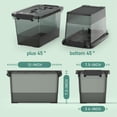 4 Pack 7 Quart Clear Black Storage Bins with Latching , Stackable ...
