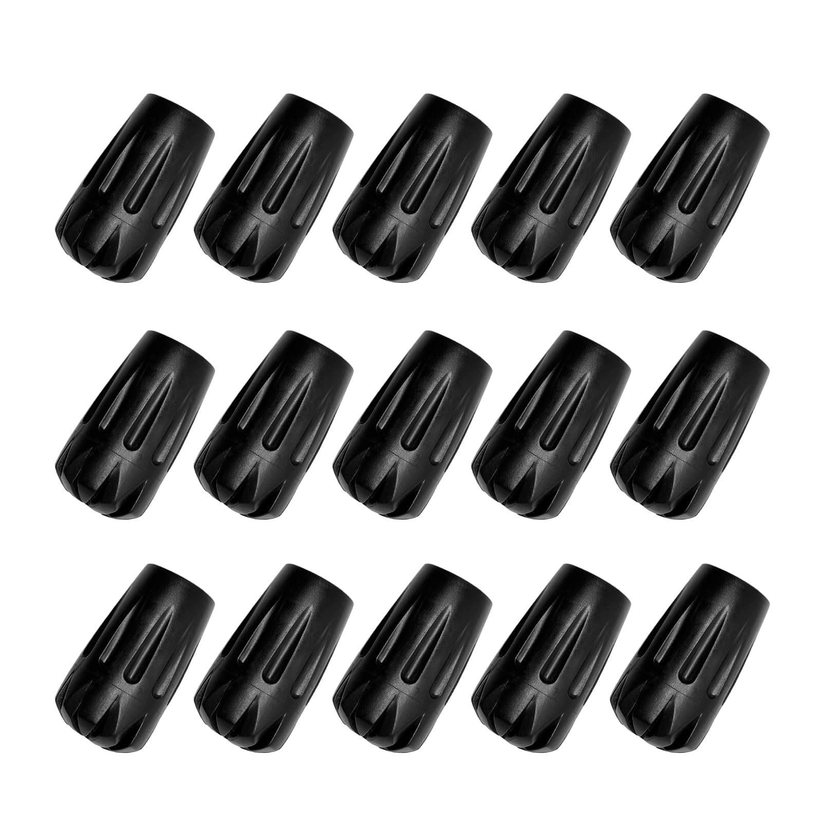 Protectores de punta de bastón de trekking Ruzzut, caucho negro, 15 ...