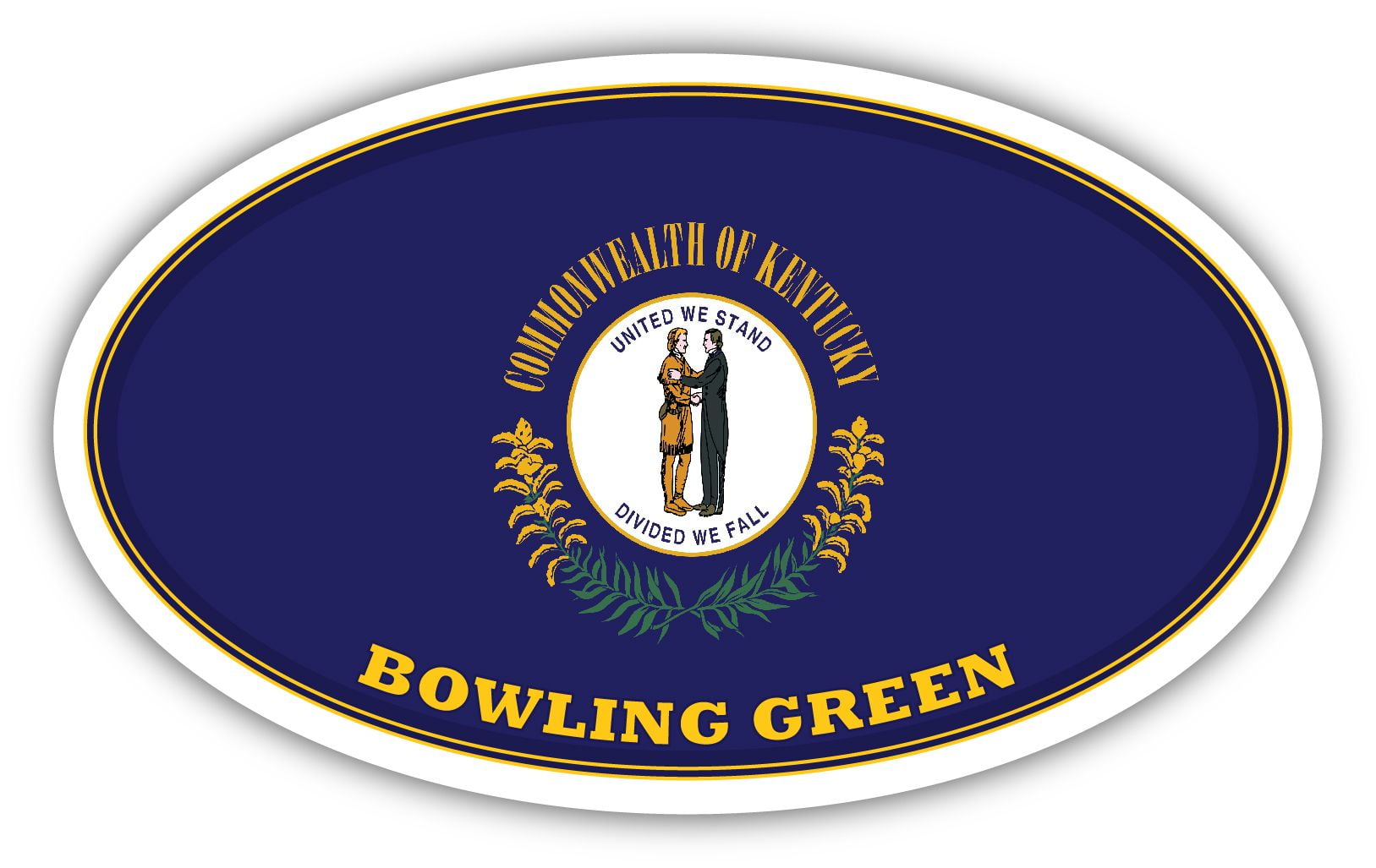 Bowling Green City Kentucky State Flag | KY Flag Warren County Oval ...