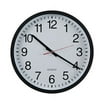 Universal 24-hour Round Wall Clock, 12.63" Overall Diameter, Black Case ...
