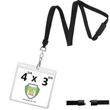 4X3 Name Badge Holder - Heavy Duty Clear Plastic Horizontal 4 x 3 Name ...