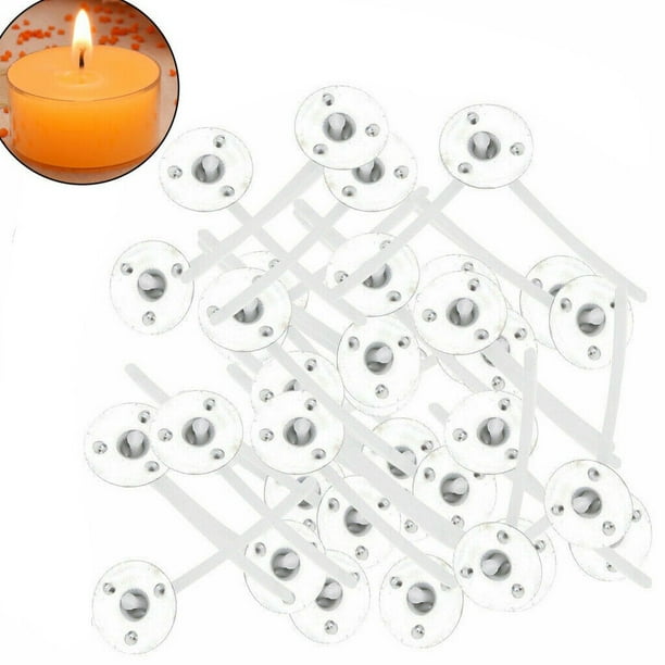 200 Pack Pre Waxed Candle Wicks With Sustainers For Making Tea Light ...