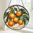 Botanical Orange Tree Window Hanging – Stained Glass Style Home Decor ...