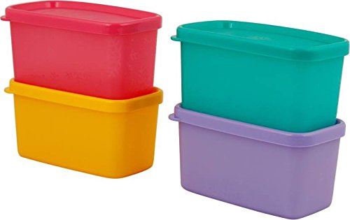Tupperware Cool Square Half - Each 4 Pic Set (Yellow, Pink, Green ...