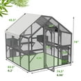 NARTRU 43ft2 Large Wooden Outdoor Cat House, Walk in Cat Catio Cage ...