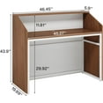 Tribesigns 47" Reception Desk，Modern Wood Front Desk Retail Counter for ...