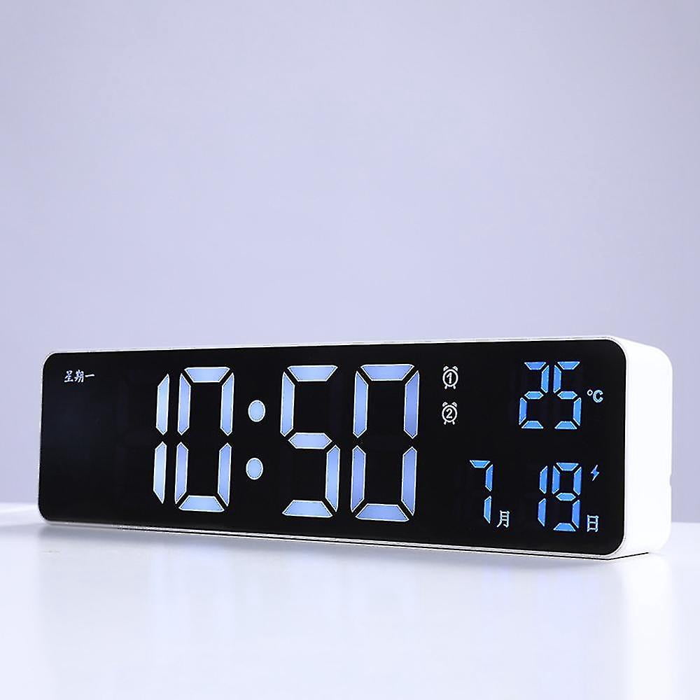 Reloj de escritorio moderno semanal con espejo LED - Luz blanca de ...