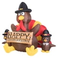 SPECSTAR 6ft Outdoor Air Inflatable LED Lighted Small Turkey Family for ...