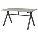 Tatum Rectangular Writing Desk Cement and Gunmetal - Walmart.com