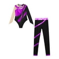 Doomiva Kids Girls Glitter Rhinestone Gymnastics Leotard Long Sleeve ...