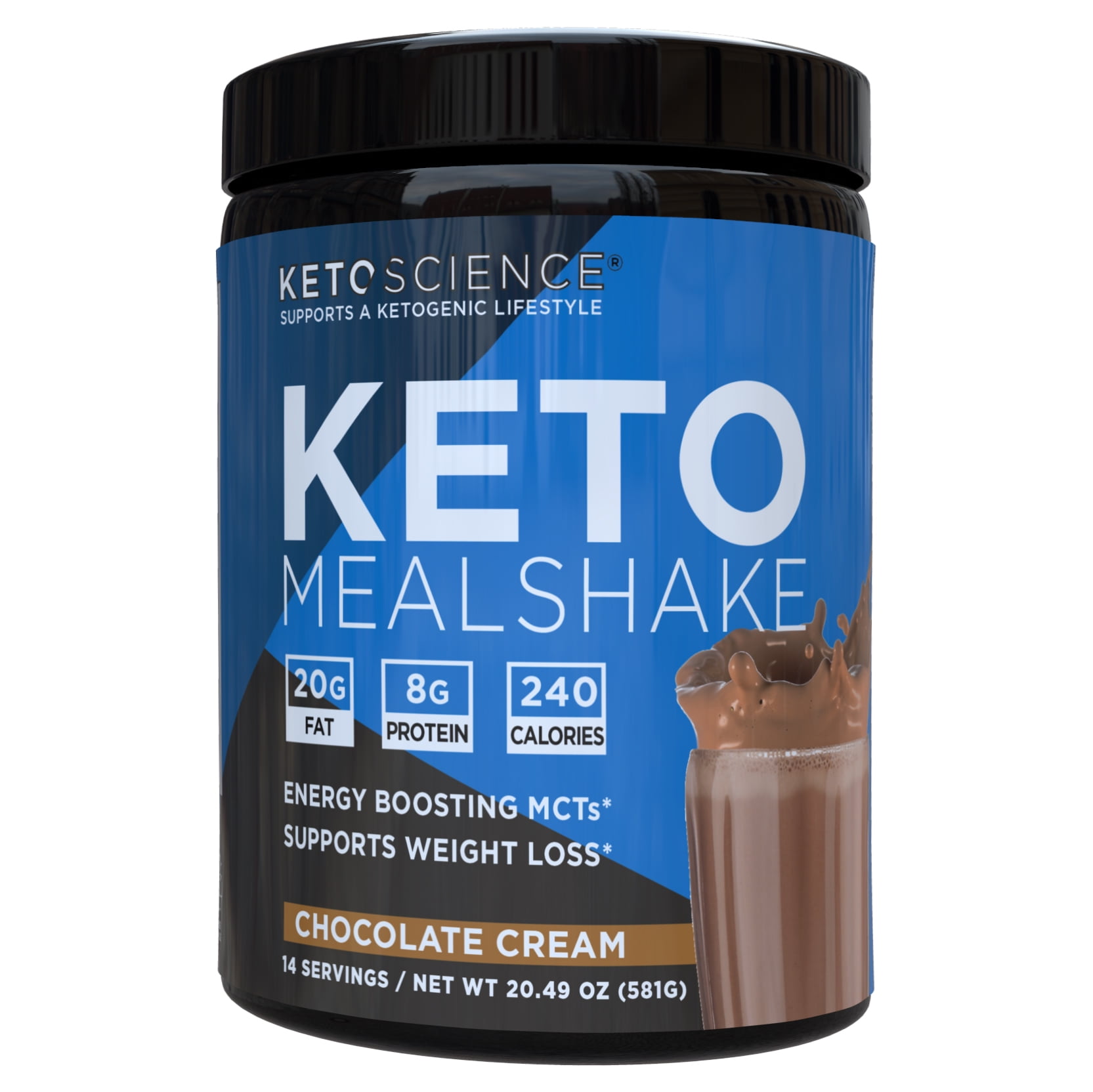 Keto Science Ketogenic Meal Shake Chocolate Dietary Supplement, Meal ...
