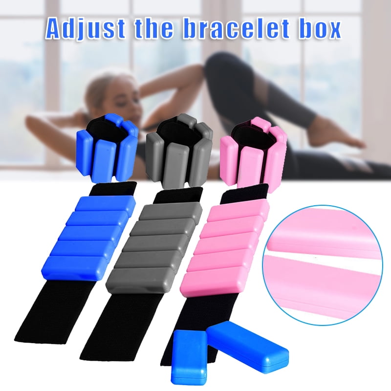 1 Pair Weight-Adjustable Bracelets Weight-bearing Bracer Sport Fitness ...