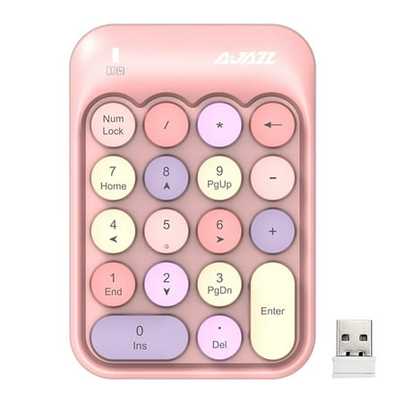 Mymisisa 2.4G Wireless Mini Round Key Cash Register Keypad Financial ...